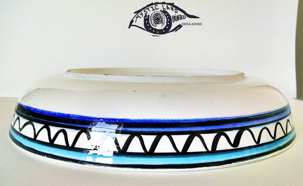 LARGE Glazed Ceramic Salad Bowl _ Palestinian Christian Arts