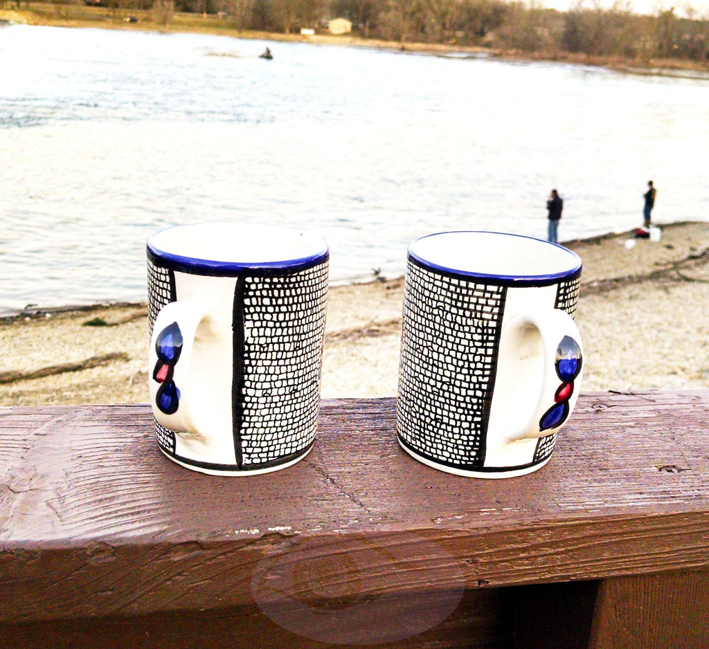 Fish & Loaves of Jesus Mosaic Mugs- Palestinian Art & Crafts