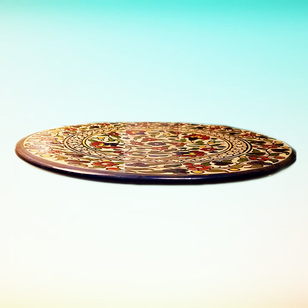 Colorful Floral Hebron Ceramic Plates | Multicolor Flowers